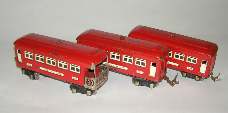Lionel # 264E Red Comet Commodore Vanderbilt Set 603 603 604