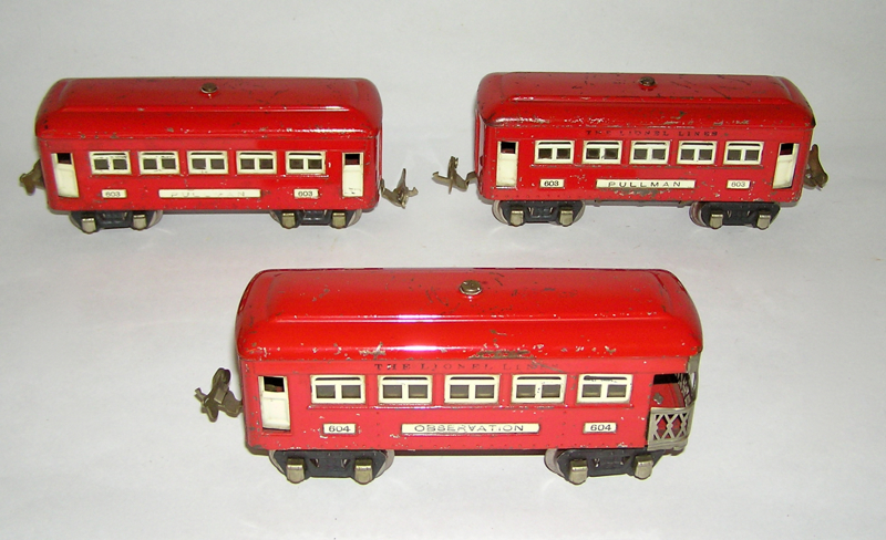 Lionel # 264E Red Comet Commodore Vanderbilt Set 603 603 604