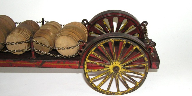 Rare Wilkins Cast Iron Horse Drawn Farm Dray Cart Wagon NO RESERVE ...